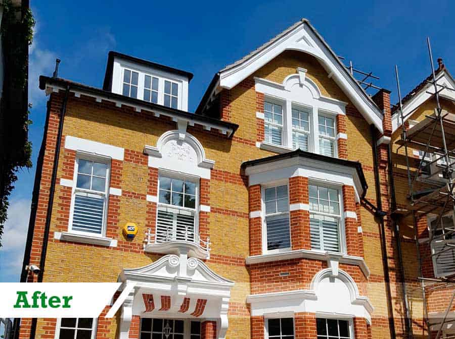 Weather struck pointing and brick cleaning in London | UK Restoration