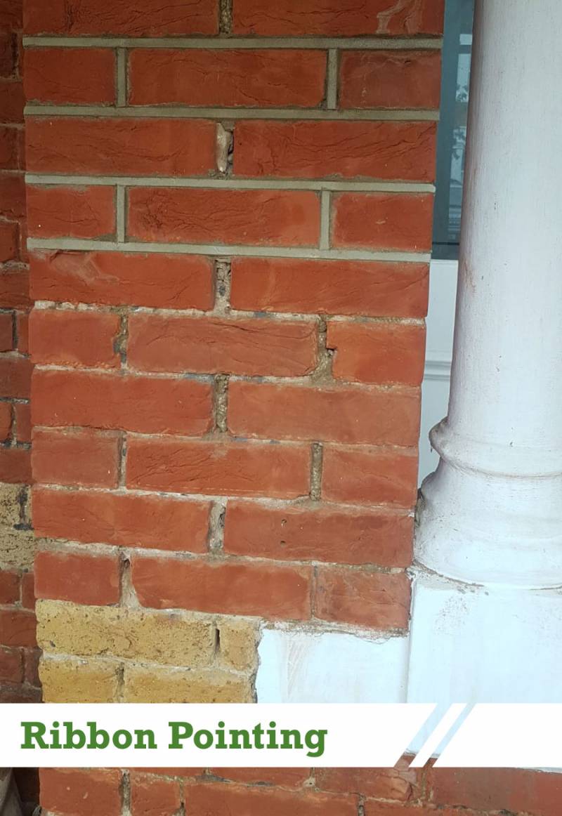 Ribbon pointing test panel | UK Restoration